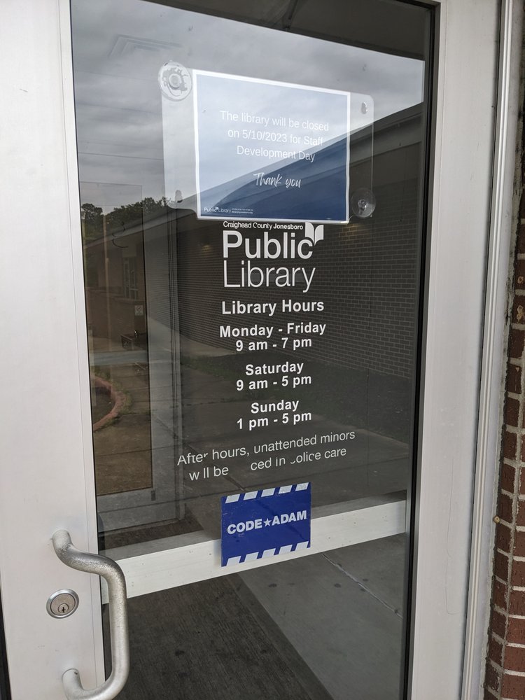 CRAIGHEAD COUNTY JONESBORO PUBLIC LIBRARY - Jonesboro AR - Hours ...