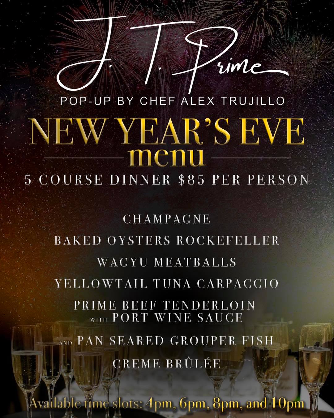 Menu for J.T. Prime Kitchen Yuma, Yuma, AZ - Restaurantji
