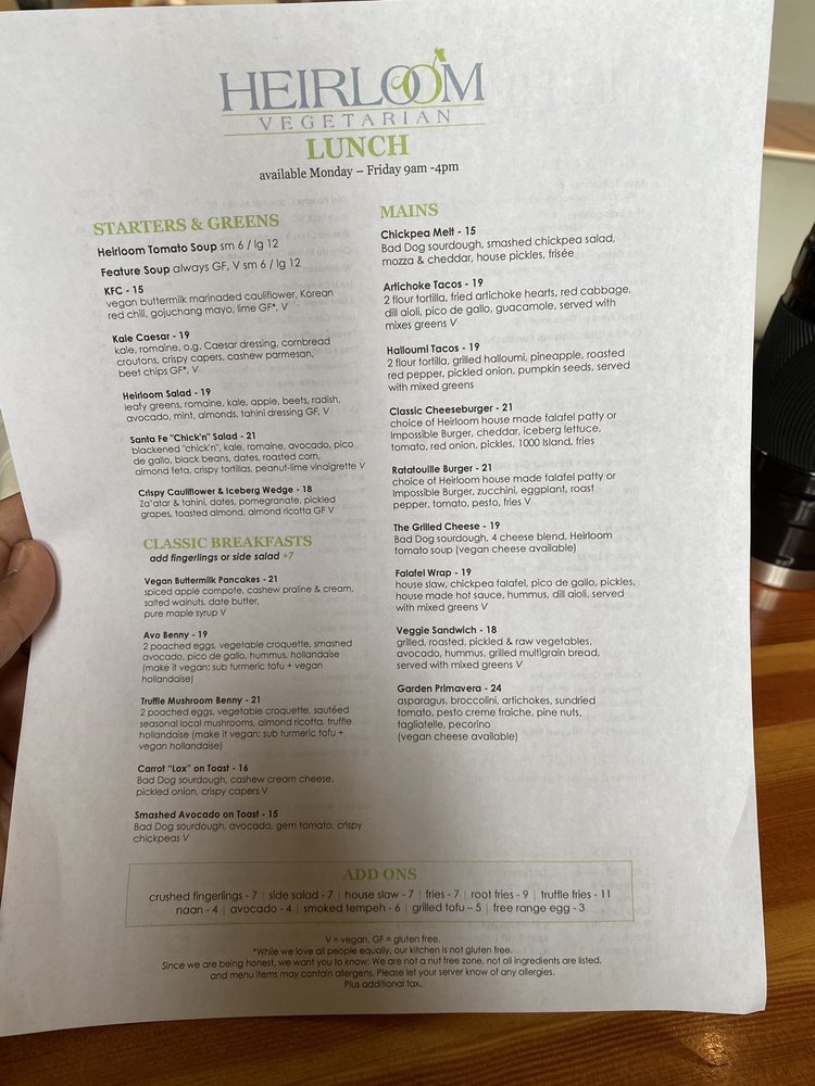 Heirloom Restaurant, Vancouver - Menu, Reviews (376), Photos (116 ...