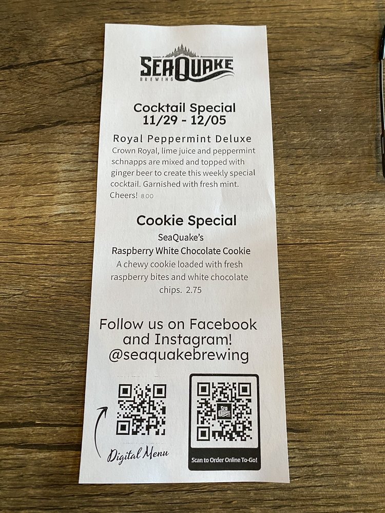 SeaQuake Brewing, Crescent City - Menu, Reviews (634), Photos (107 ...