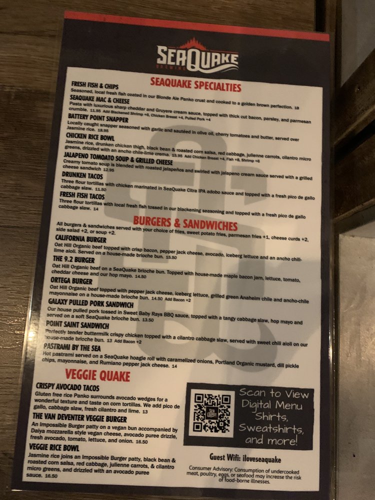 SeaQuake Brewing, Crescent City - Menu, Reviews (634), Photos (107 ...