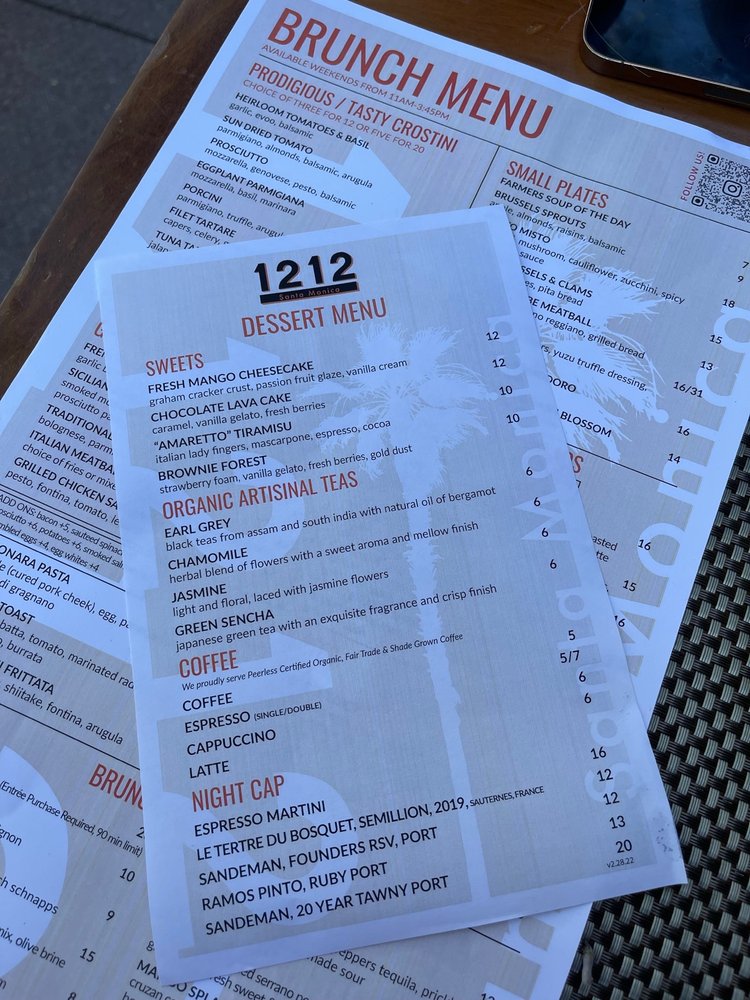 1212 Santa Monica, Santa Monica - Menu, Reviews (773), Photos (119 ...