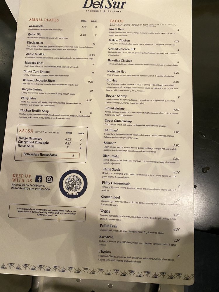 Del Sur Taqueria & Cantina, Pooler - Menu, Reviews (130), Photos (24 ...