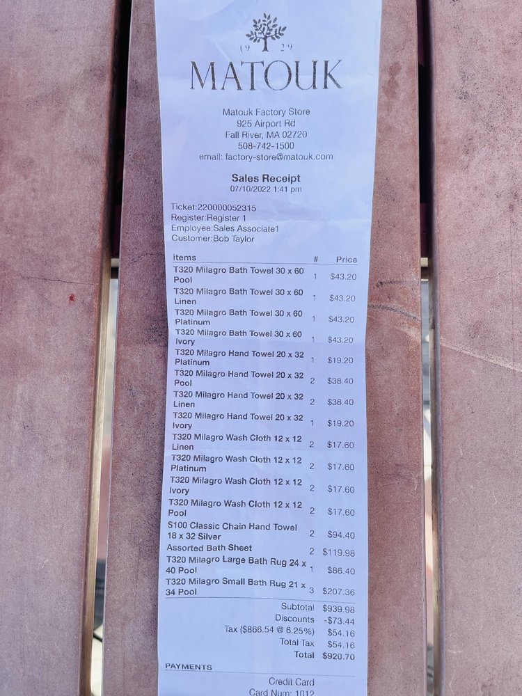 MATOUK FACTORY STORE - Fall River MA - Hours, Directions, Reviews ...