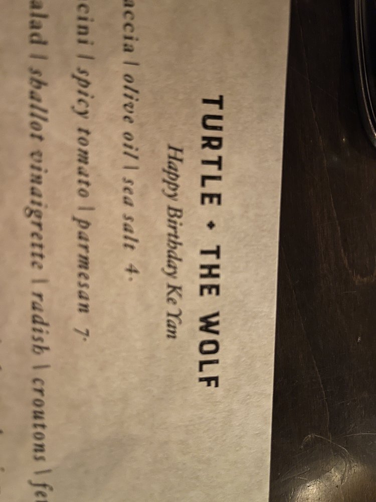 Turtle + the Wolf, Montclair - Menu, Reviews (313), Photos (85 ...