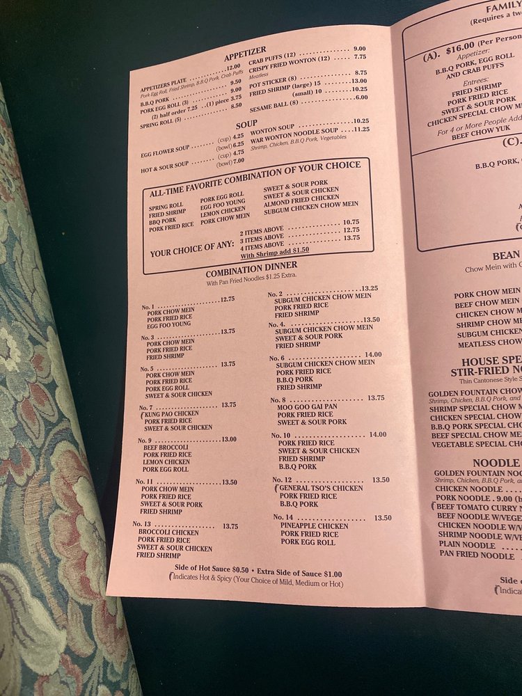 Golden Fountain, Pendleton - Menu, Reviews (131), Photos (31 ...