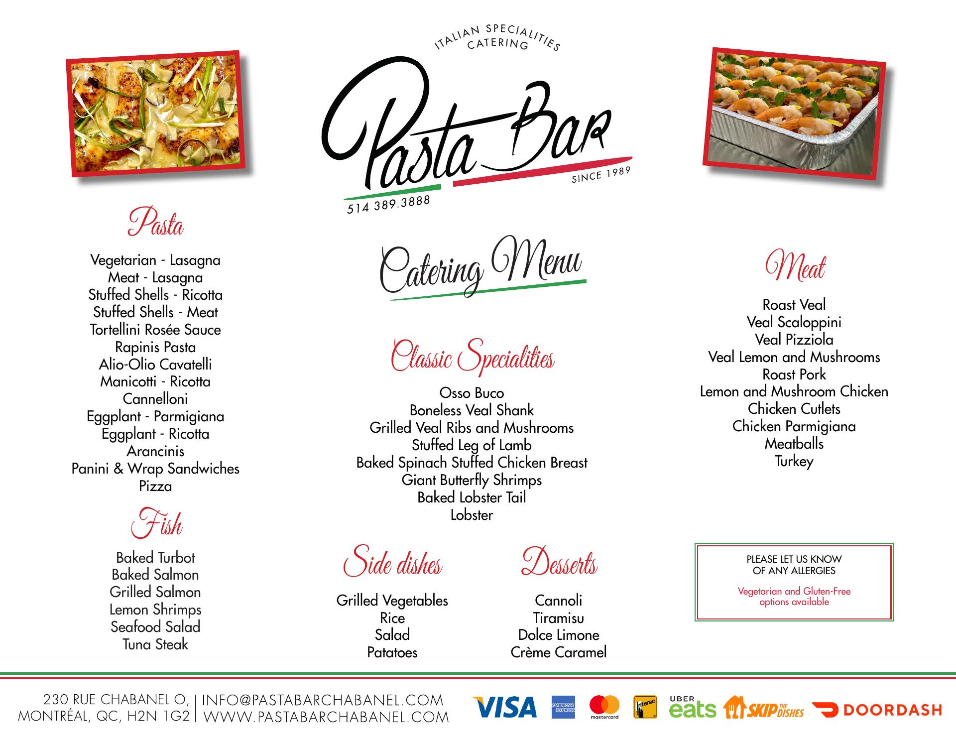 Pasta Bar, Montreal - Menu, Reviews (95), Photos (54) - Restaurantji
