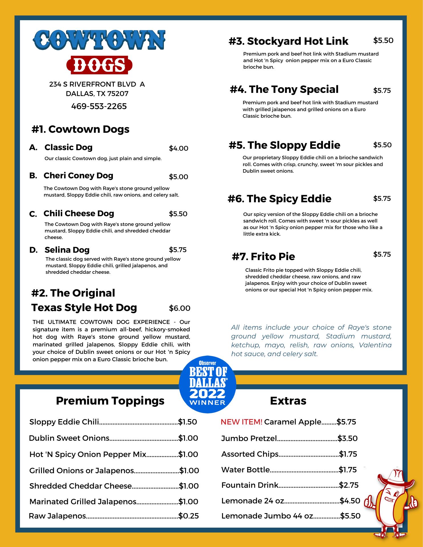 Cowtown Dogs, Dallas - Menu, Reviews (38), Photos (13) - Restaurantji