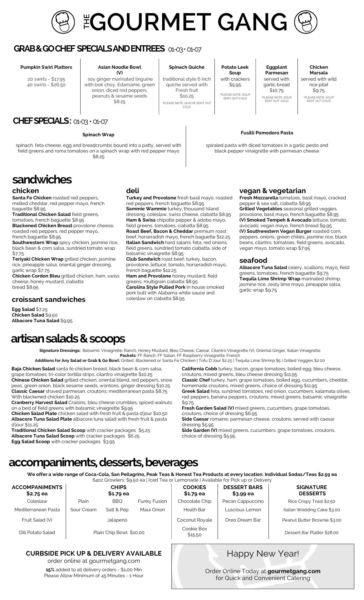 Menu for Gourmet Gang - Lynnhaven Parkway, Virginia Beach, VA ...