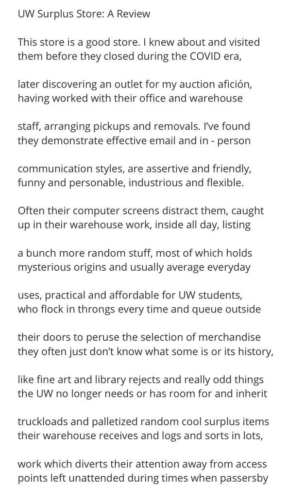 UNIVERSITY OF WASHINGTON SURPLUS STORE - Seattle WA - Hours, Directions ...